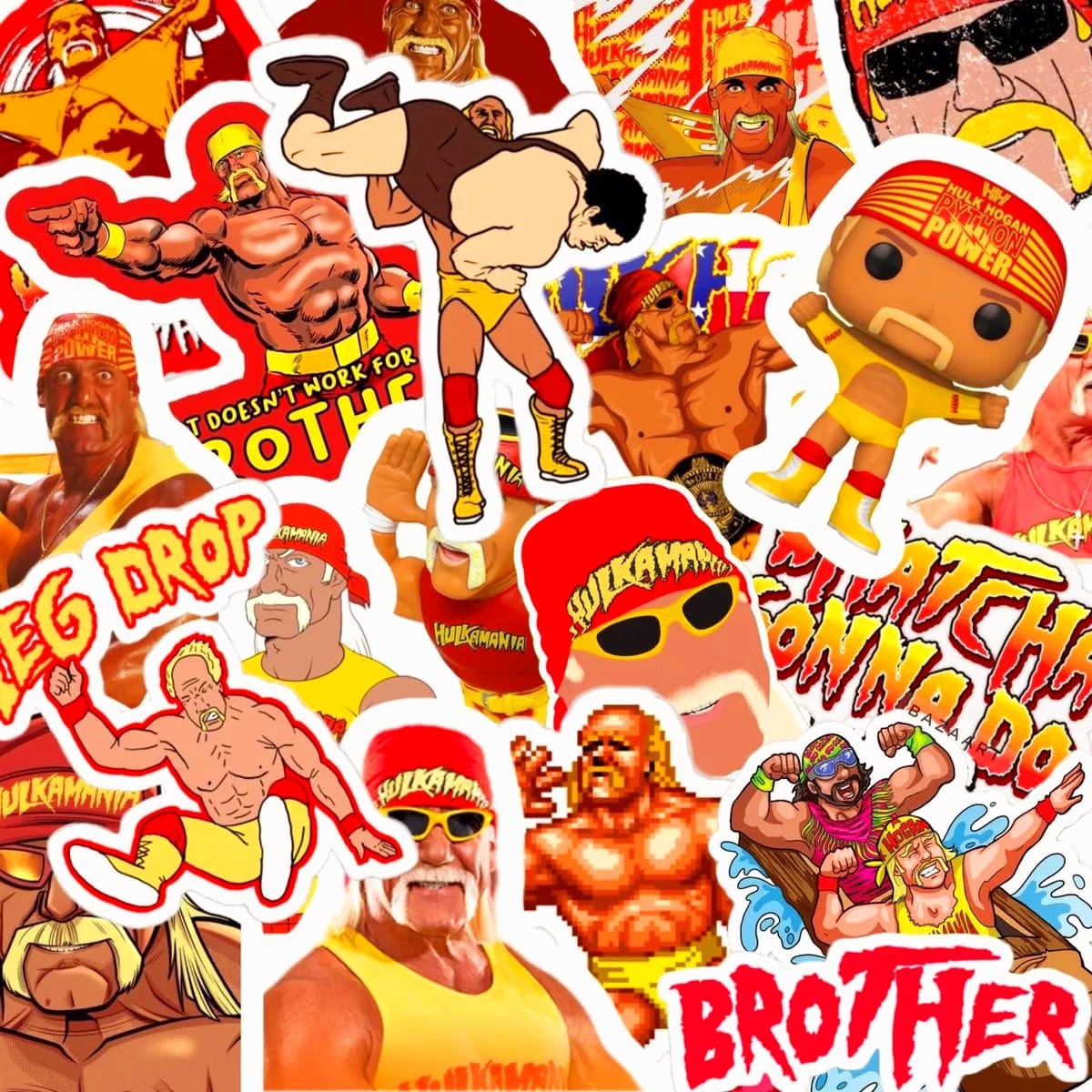 WWE Superstar John Cena Hogan Sting Sticker Sheet | Daraz.pk