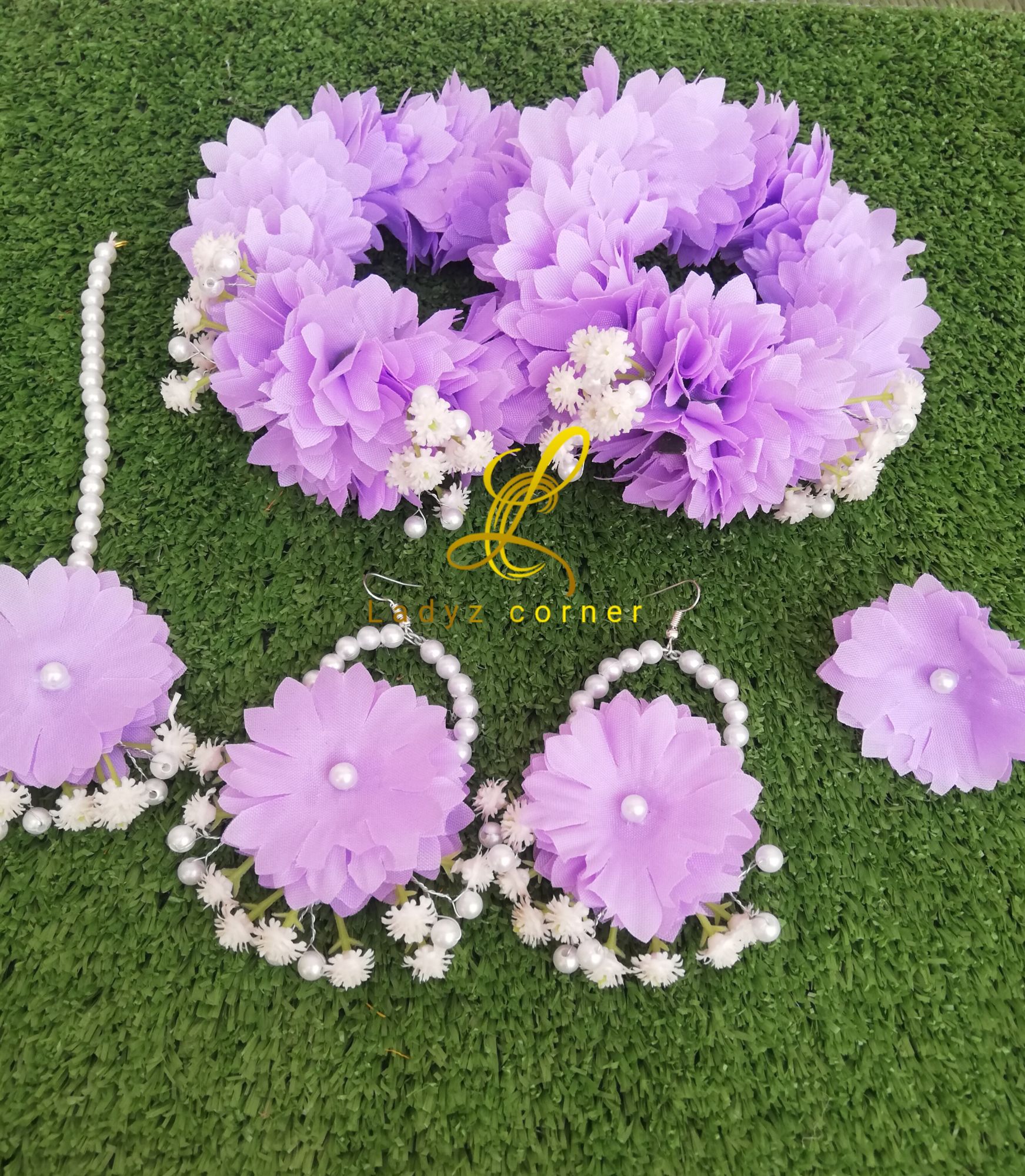 Artificial flower purple gajraset - Artificial gajray - bridal gajray ...