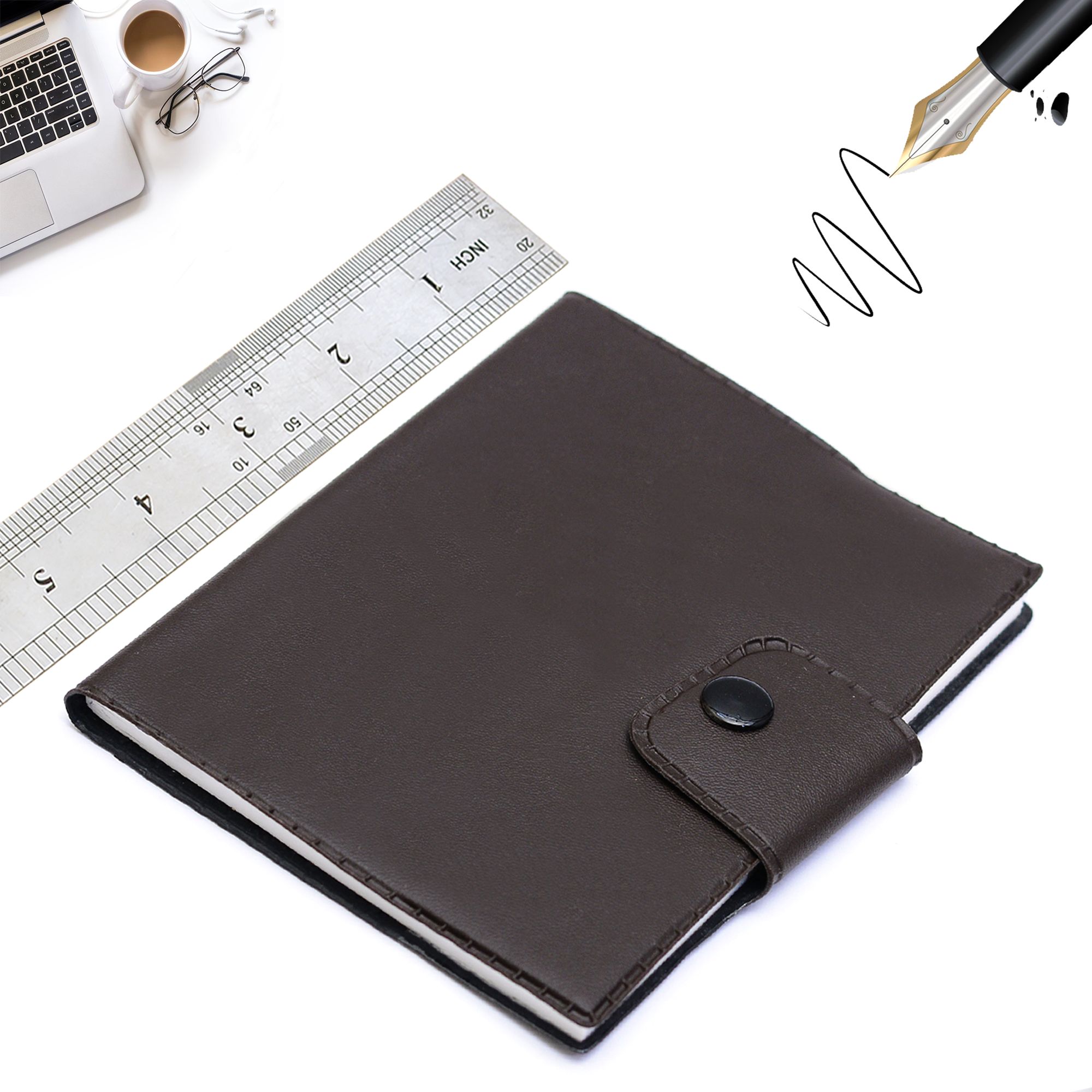 Imported Paper Stylish Premium Quality Button Notebook/Diary Size(5.5 × ...