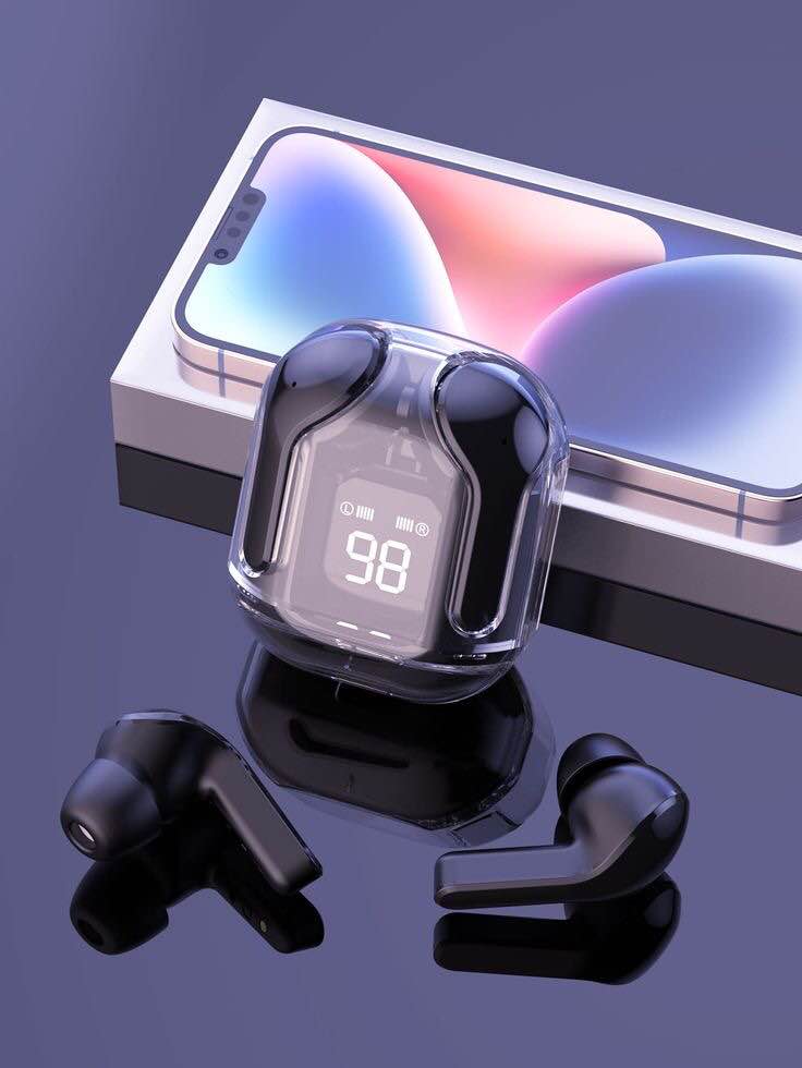 Transparent Ultrapods TWS Earbuds with Display | Daraz.pk