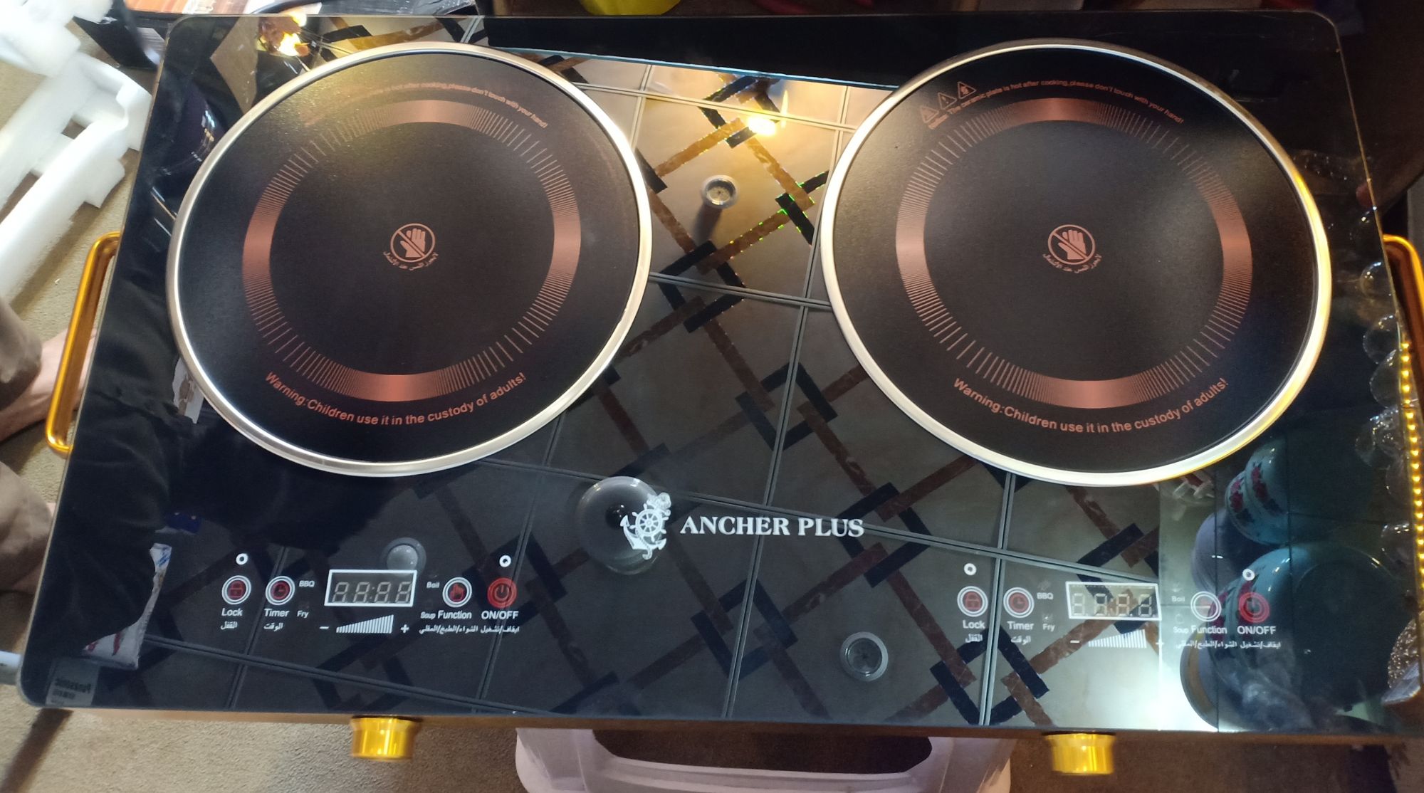 Anchor Plus Intelligent Electric Ceramic Stove High-power Induction Cooker Timing Heating Double ...