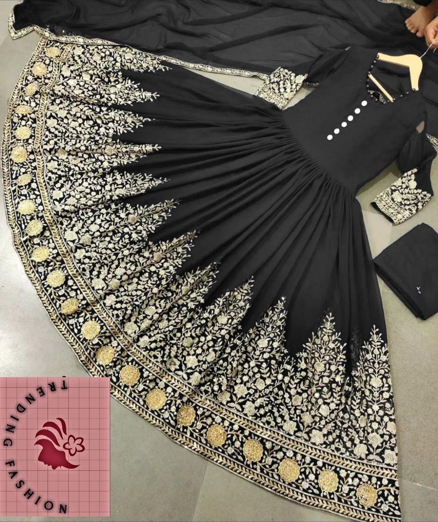 Full Heavy Border Embroridery Maxi with Four Side Border Embroridery ...