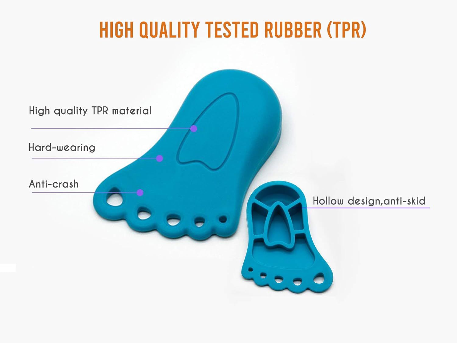 Door Stoppers Foot Sole Shaped Delicate Protection Safety Door Stop ...