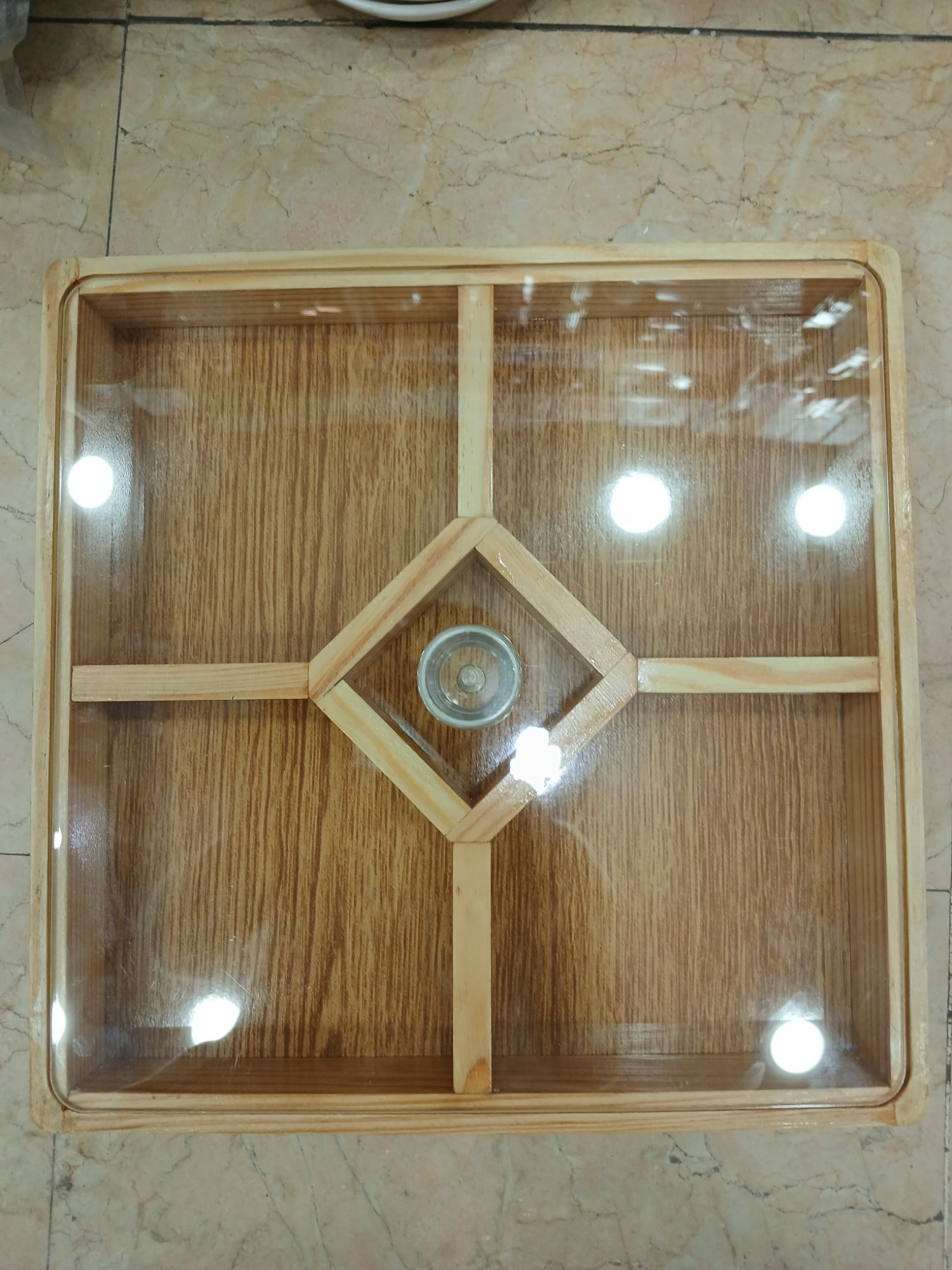 Creative Wooden Snack Tray With Acrylic Lid Perfect For Snacks, Fruits ...