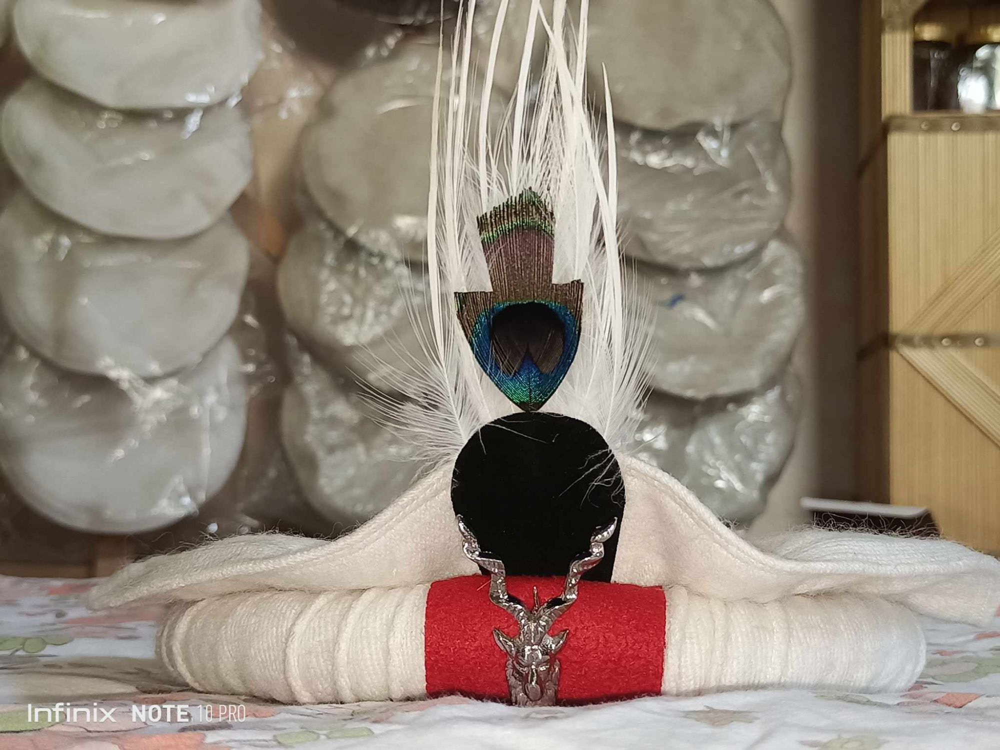 Chitrali Cap with Markhor and feather | Original Chitrali Cap | Pakol ...