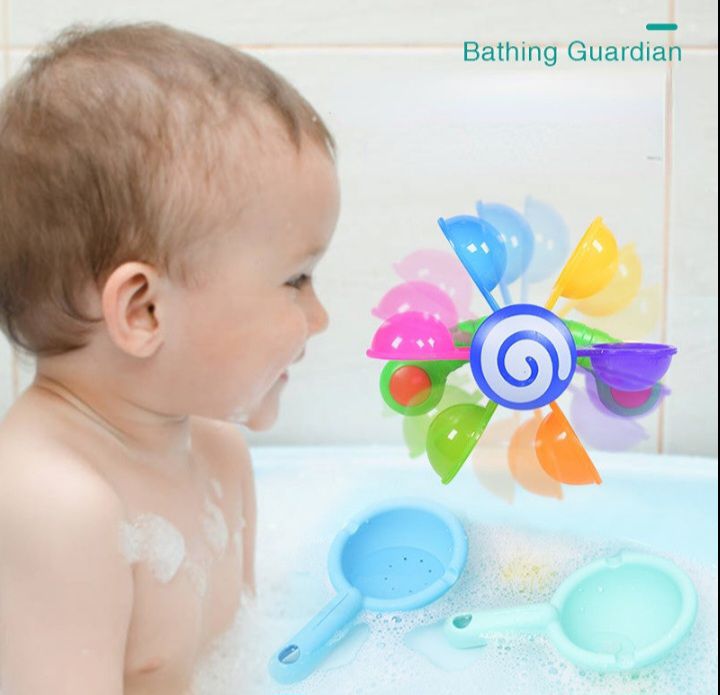 Children's Bathing, Turning, Windmill With Spoon, Baby Shower, Play ...
