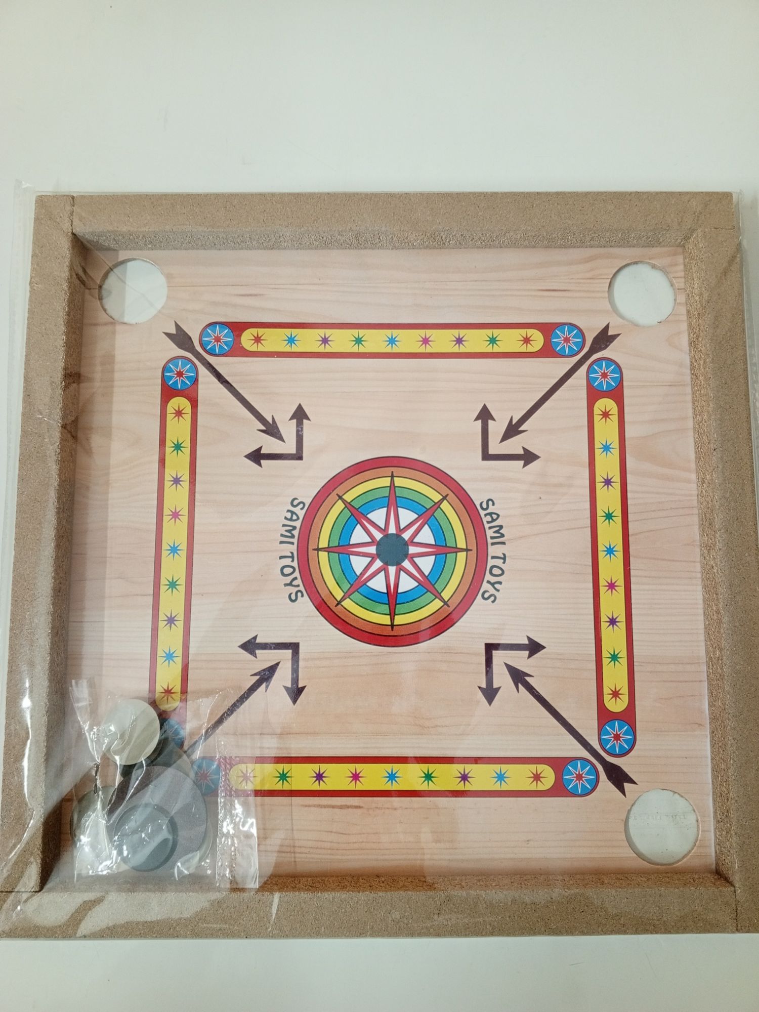 Wooden Carrom Board for Kids 12×12 inch with gotis and striker Small ...