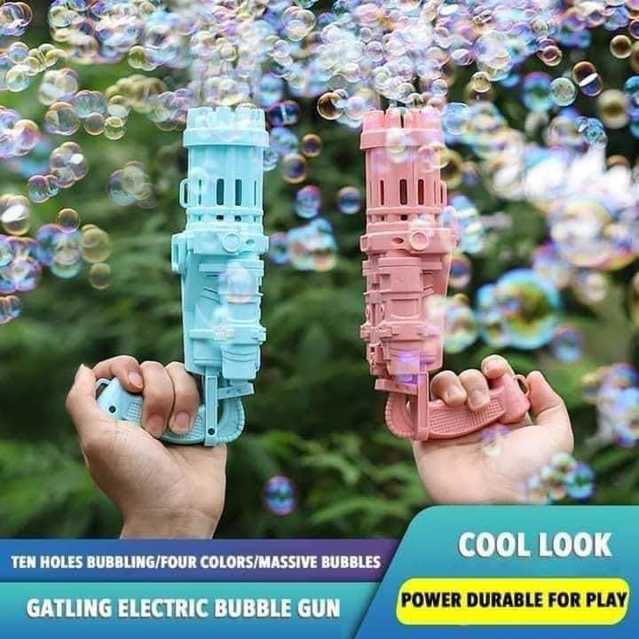 Bubble Shooter Gun Black Pink Golden PMP 8-Hole Bubble Gun Machine ...