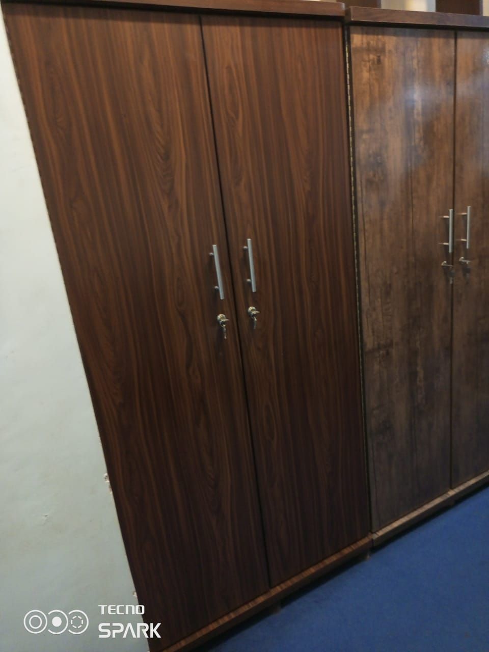 cabinet 3by6 made with lamination patex brown color two-door with lock ...