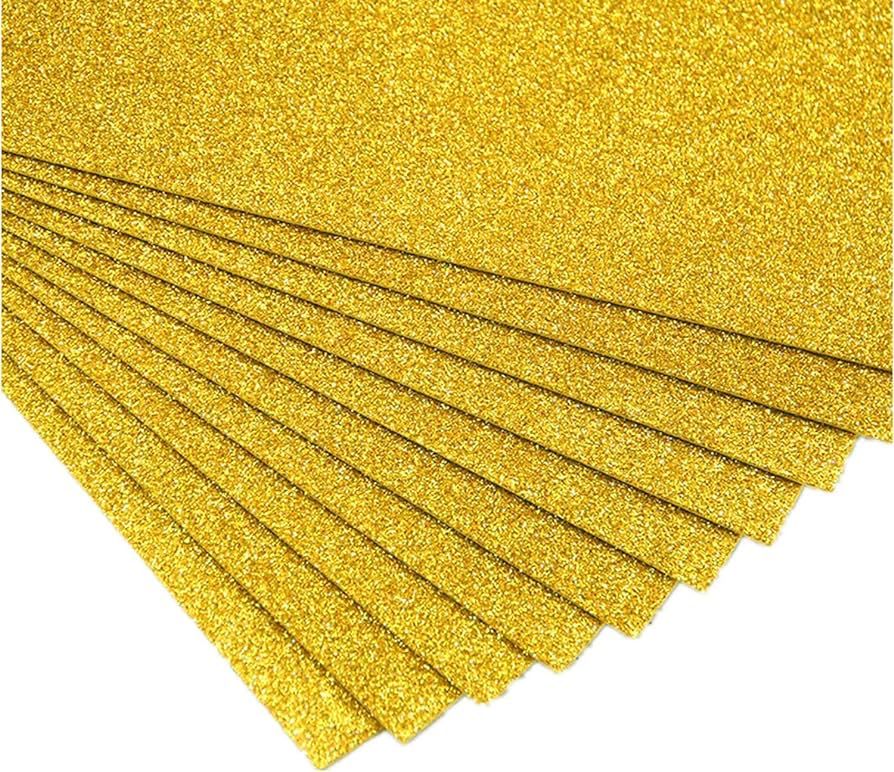 glitter sheet pack of 10 golden color, glitter sheet golden color ...