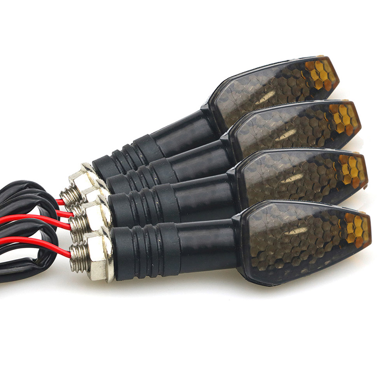 4pcs/set Universal Motorcycle LED Turn Signals Long Short Turn Signal ...