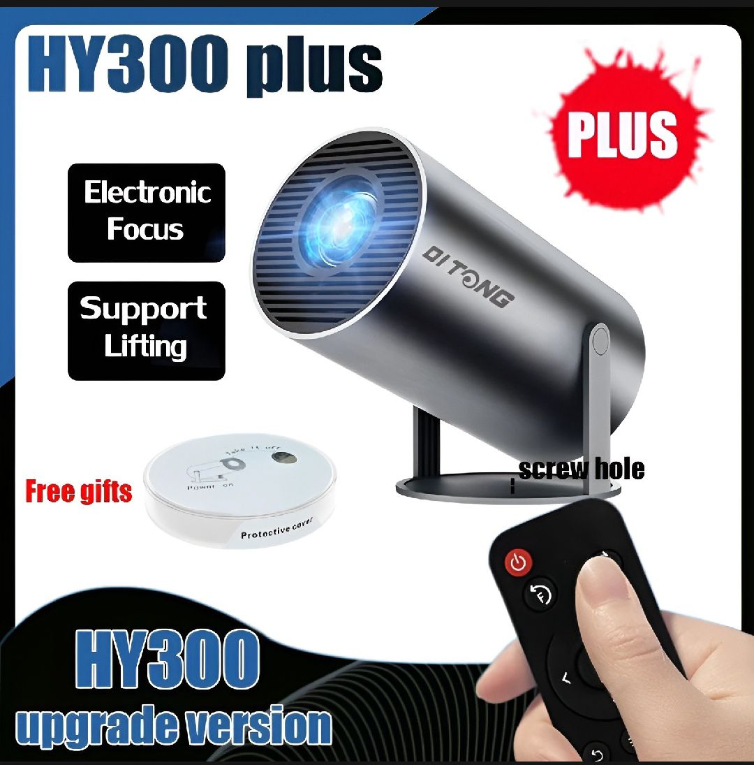 Projector Hy300 PRO 4K Android 11 dual WiFi 6 260 Ansi Home cinema outdoor projector | Daraz.pk