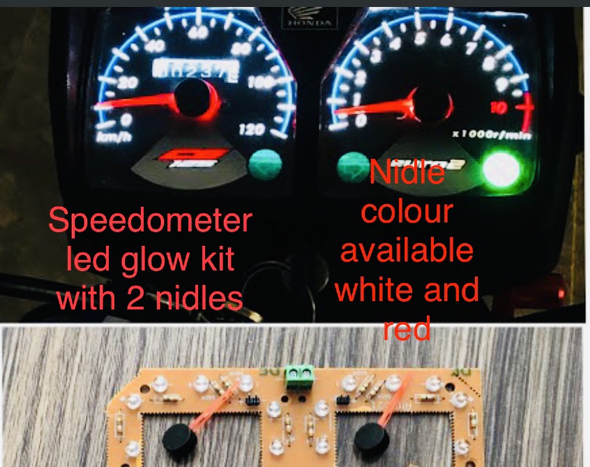 Speedometer Led Glow kit with Nidles For Honda CG 125 motorcycle motor ...
