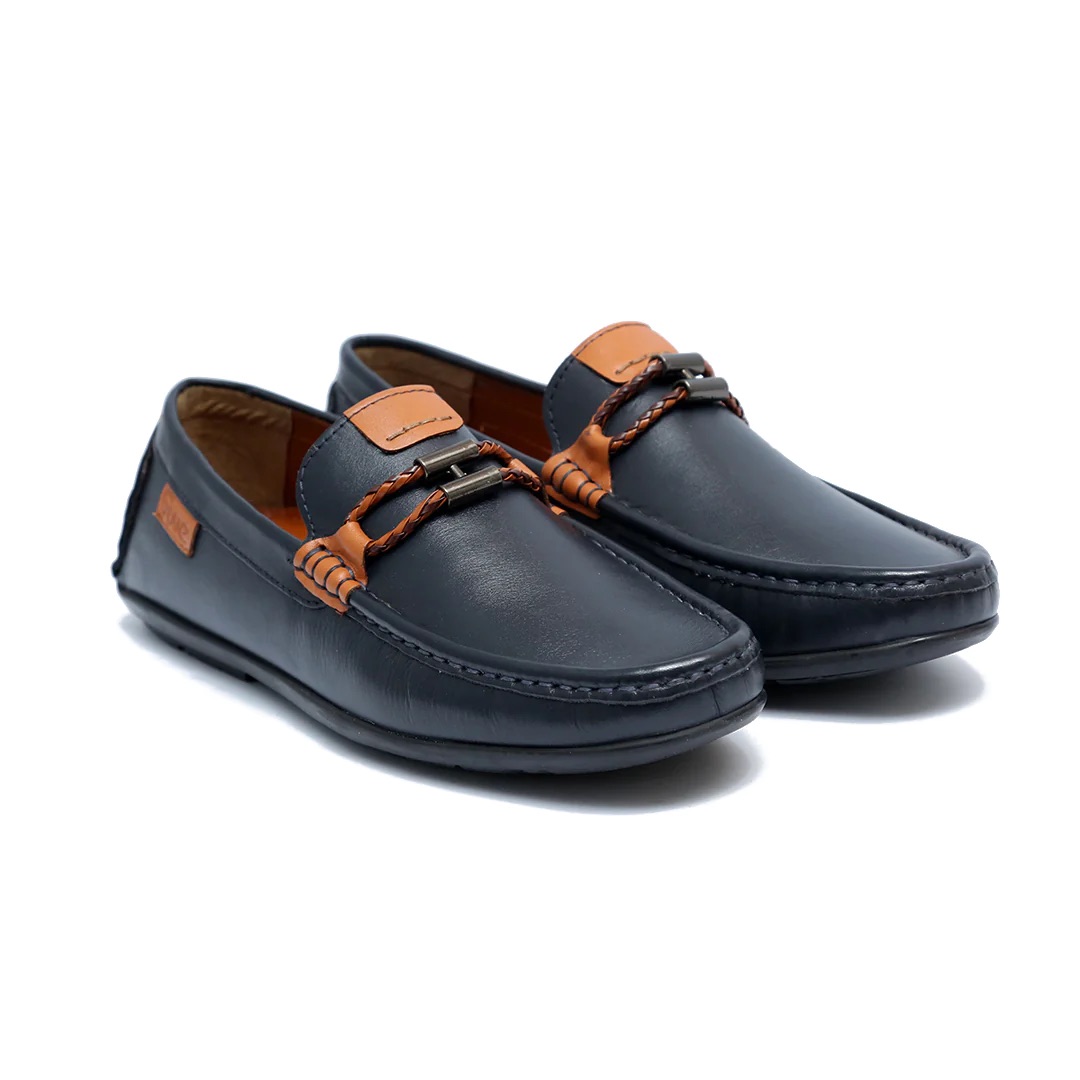 Stylish Loafer Shoes for Men Navy Blue color by Glanz | Daraz.pk