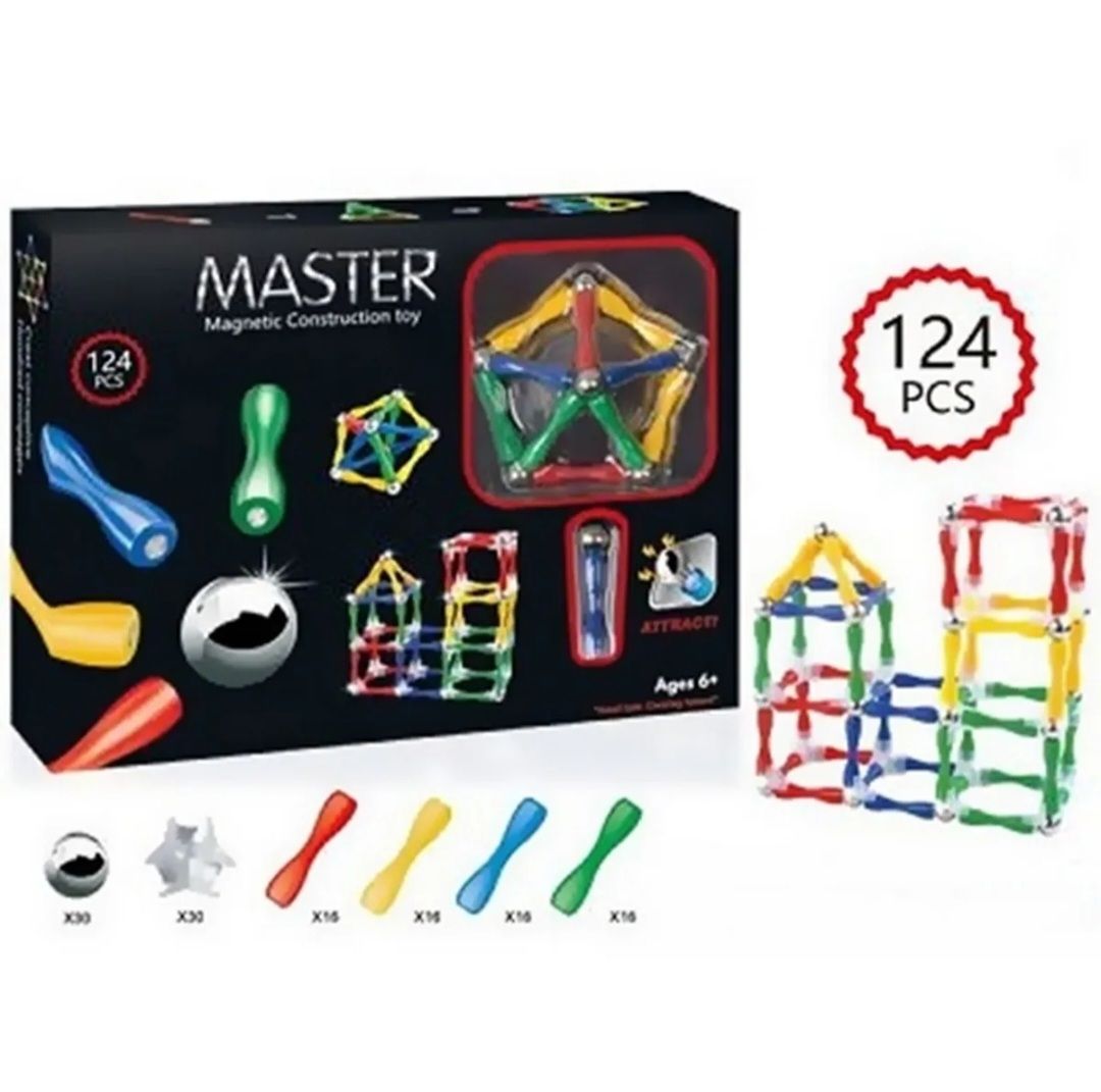 MASTER MAGNET CONSTRUCTION TOY FOR KIDS MAGNET STICK WITH MAGNET BALL ...