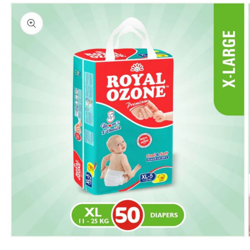Royal Ozone Baby Diaper Size Xl ( 11-25Kg ), 50Pcs | Daraz.pk