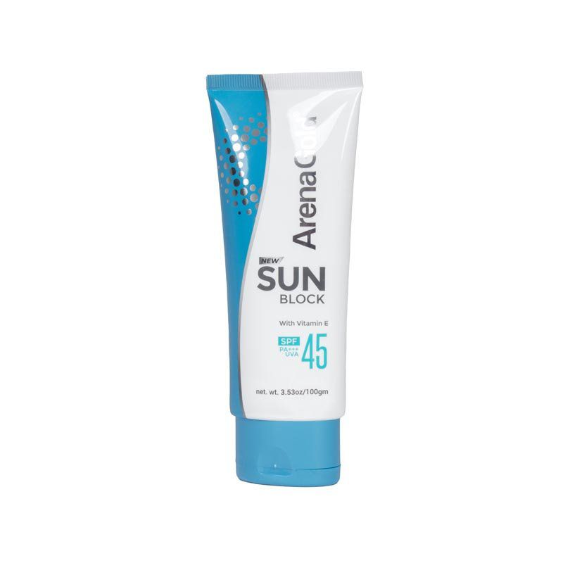 ARENA GOLD NEW SUNBLOCK WITH VITAMIN E SPF 45 (100GM) | Daraz.pk