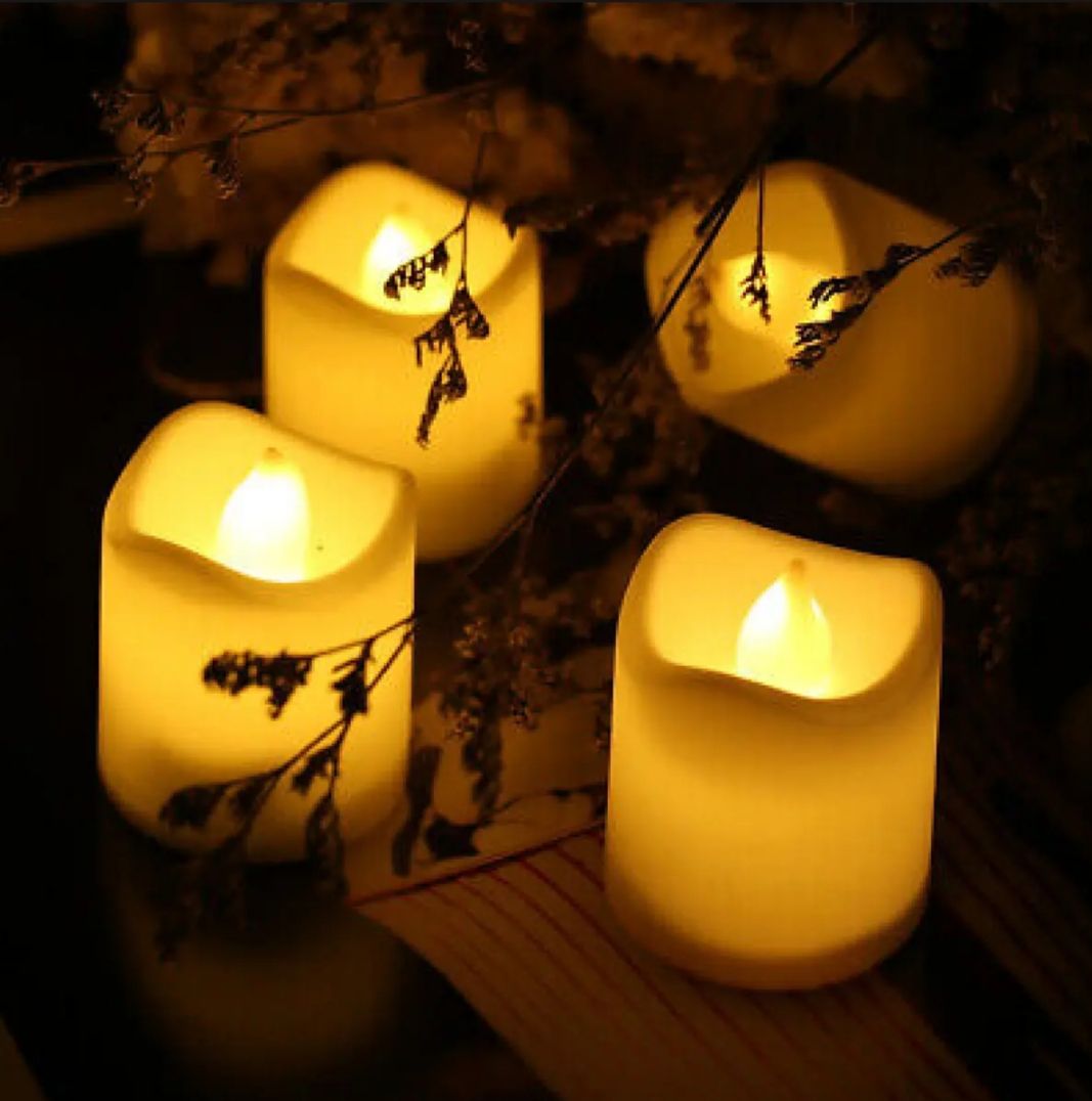 Pack of 3 | Pack of 6 | Pack of 12 Round Shape LED Electric Candles ...