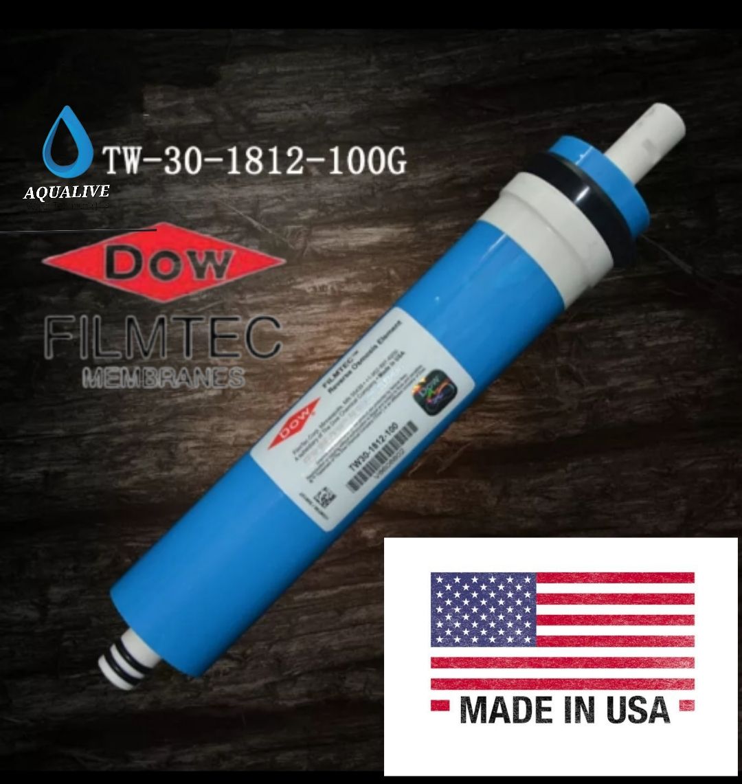Film Tech DOW - Genuine RO filter Plant Membrane 100 GPD Gallons | Daraz.pk