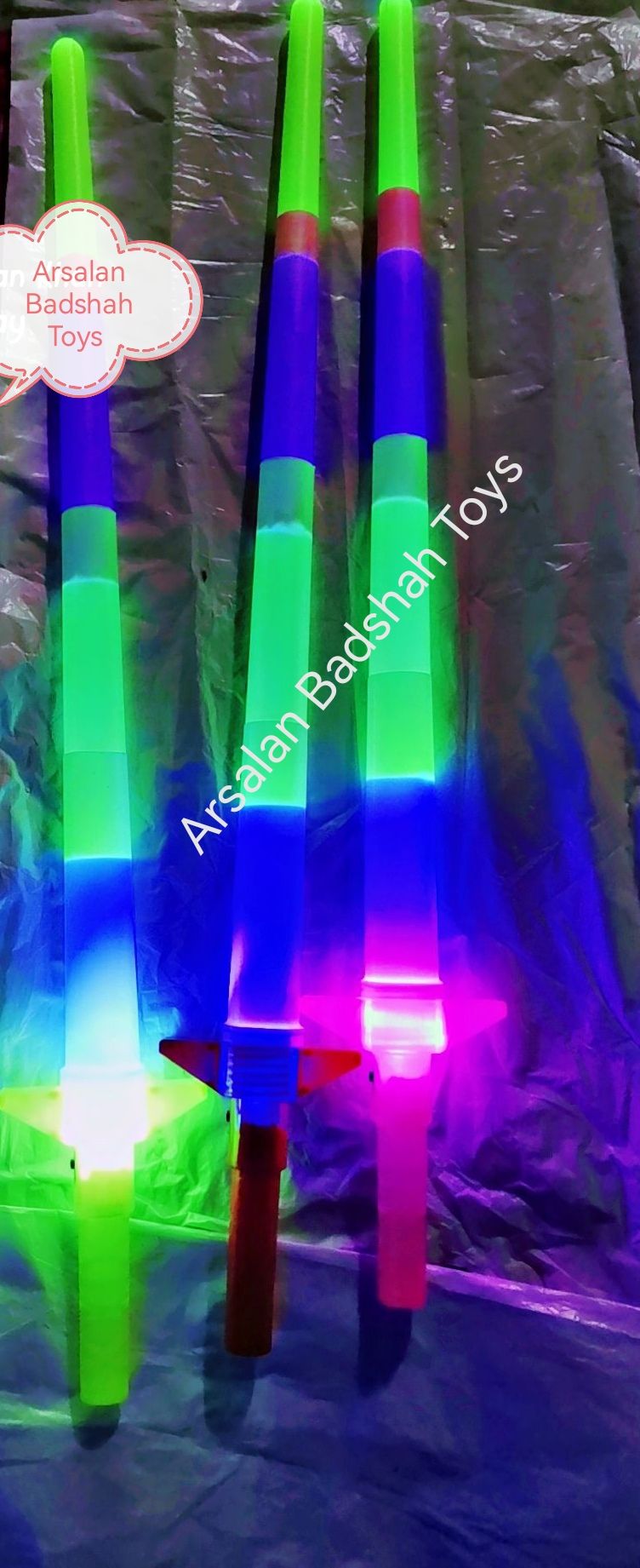 Beautiful LED Light Sword Toy In Multi Colors With Expendable Function ...