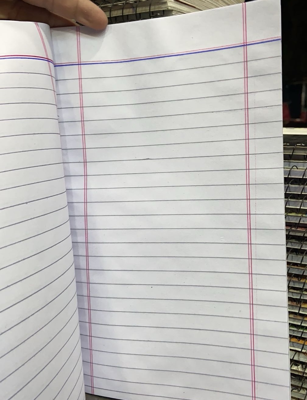 Urdu Lines With Margin Lines 250 gram 50-60 Sheets Register Imported ...