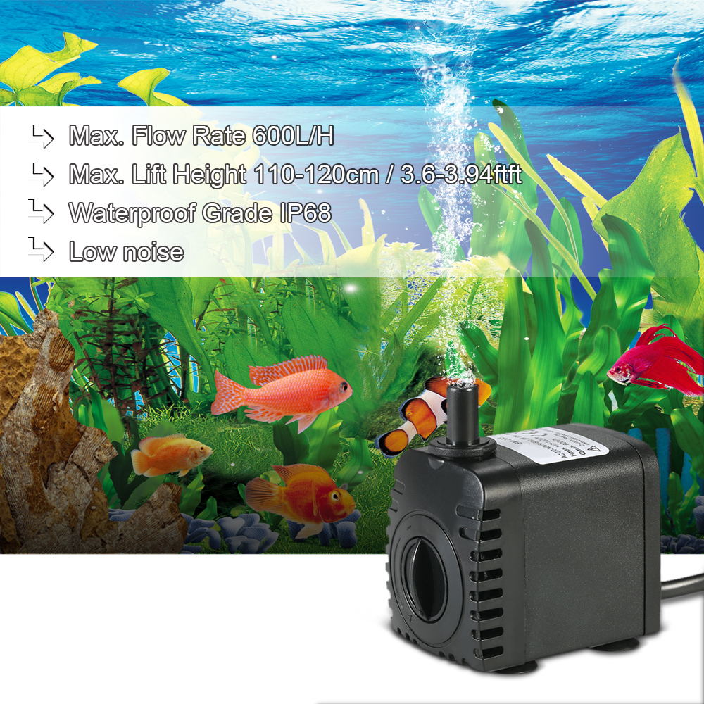 Landscaping Aquarium Water Pump 110v/220v High Pressure Sm-038 Silent ...