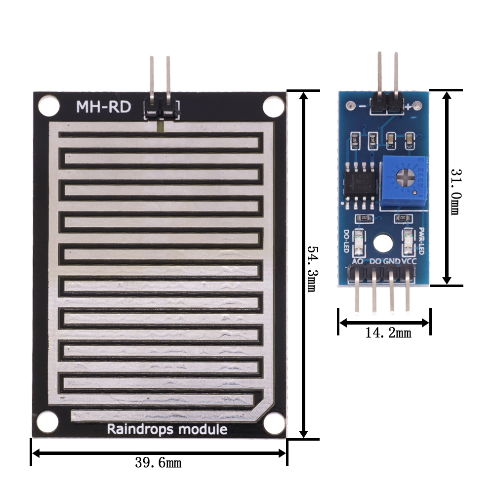 Snow Raindrops Detection Sensor Module Rain Weather Module Humidity For Arduino Robot Car Diy 