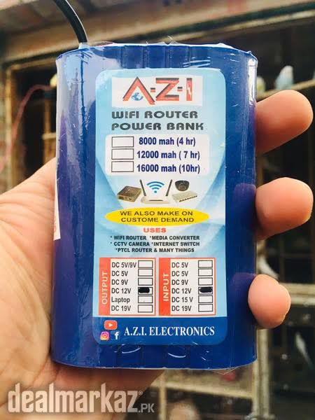 12 volt 8000 mah Dc Rechargeable Power Bank for Wifi Routers and 12v Dc ...