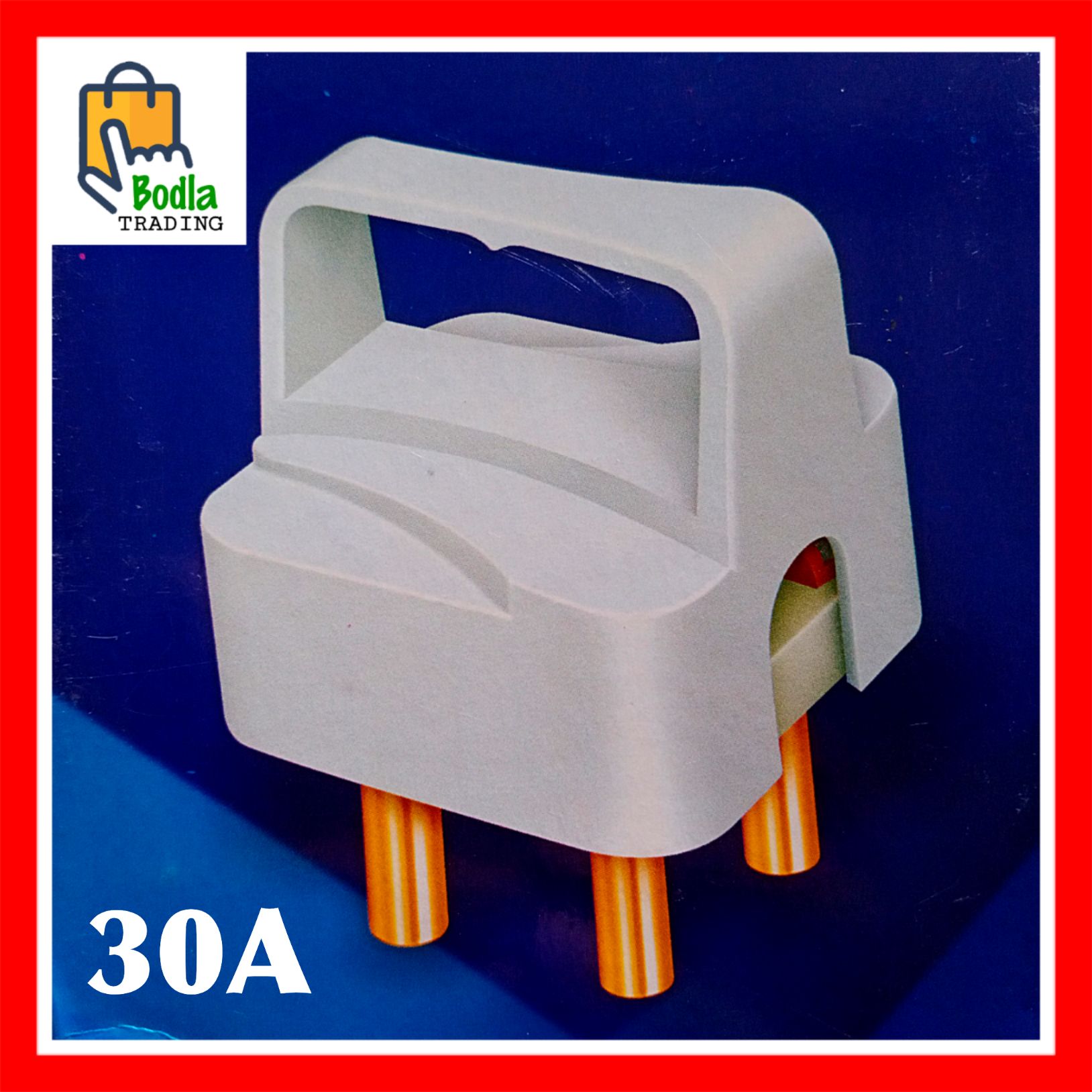 30A 3 Pin Male Power Plug Top (Shoe) Porcelain Base High Quality | Daraz.pk