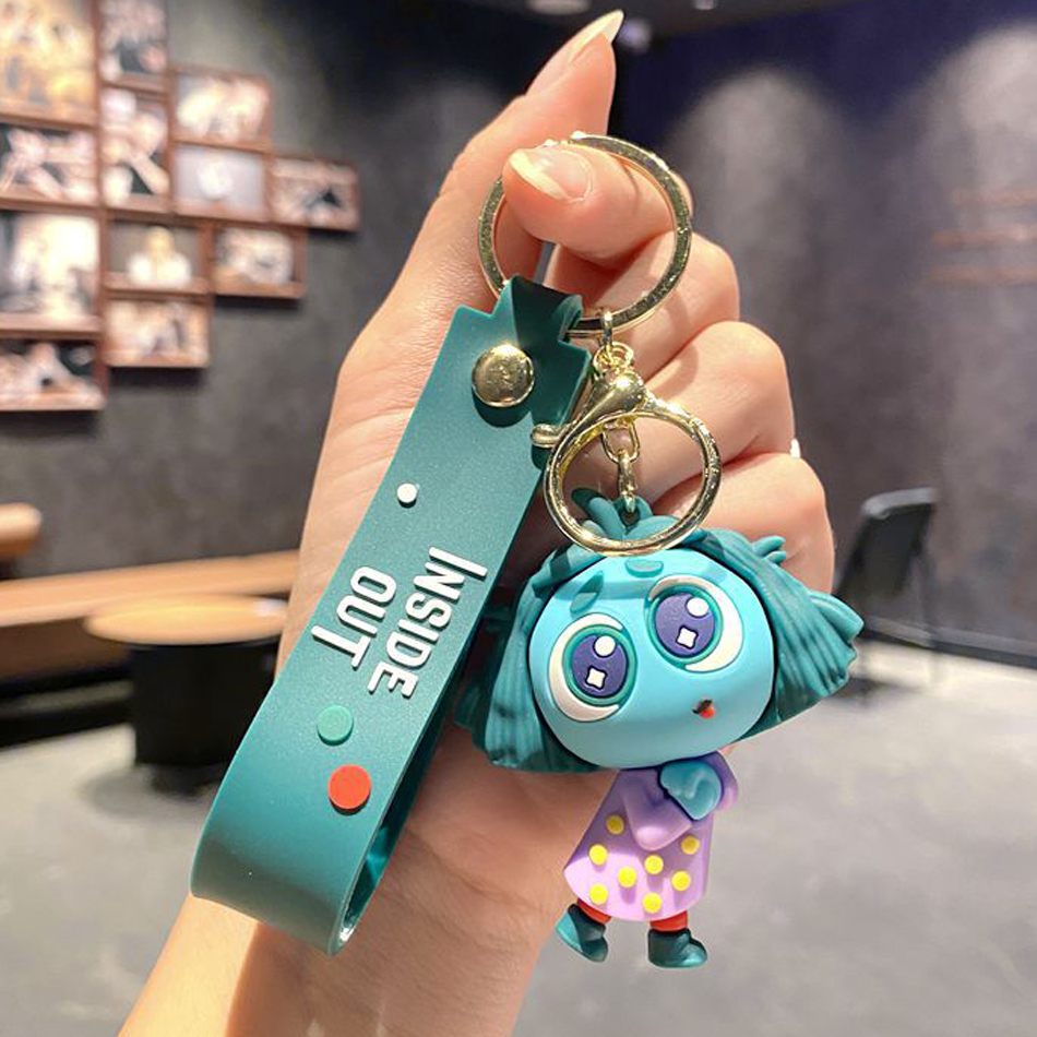 Disney Anime Inside Out 2 Keychain Mind Wars Sad Emotions Kawaii Action ...