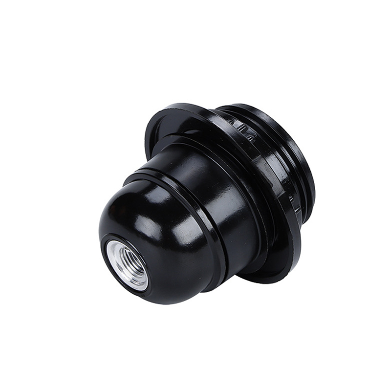 Black E27 Self-locking Bakelite Lamp Holder E14 Cap Screw LED Light ...