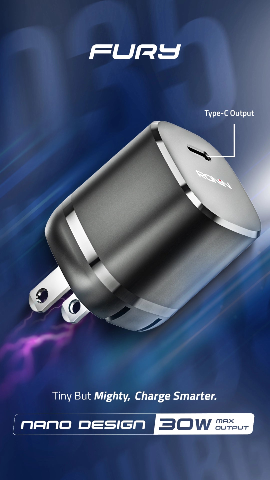 Ronin FURY | R-6035 30 WATT | TYPE-C PD OUTPUT Charger | Daraz.pk