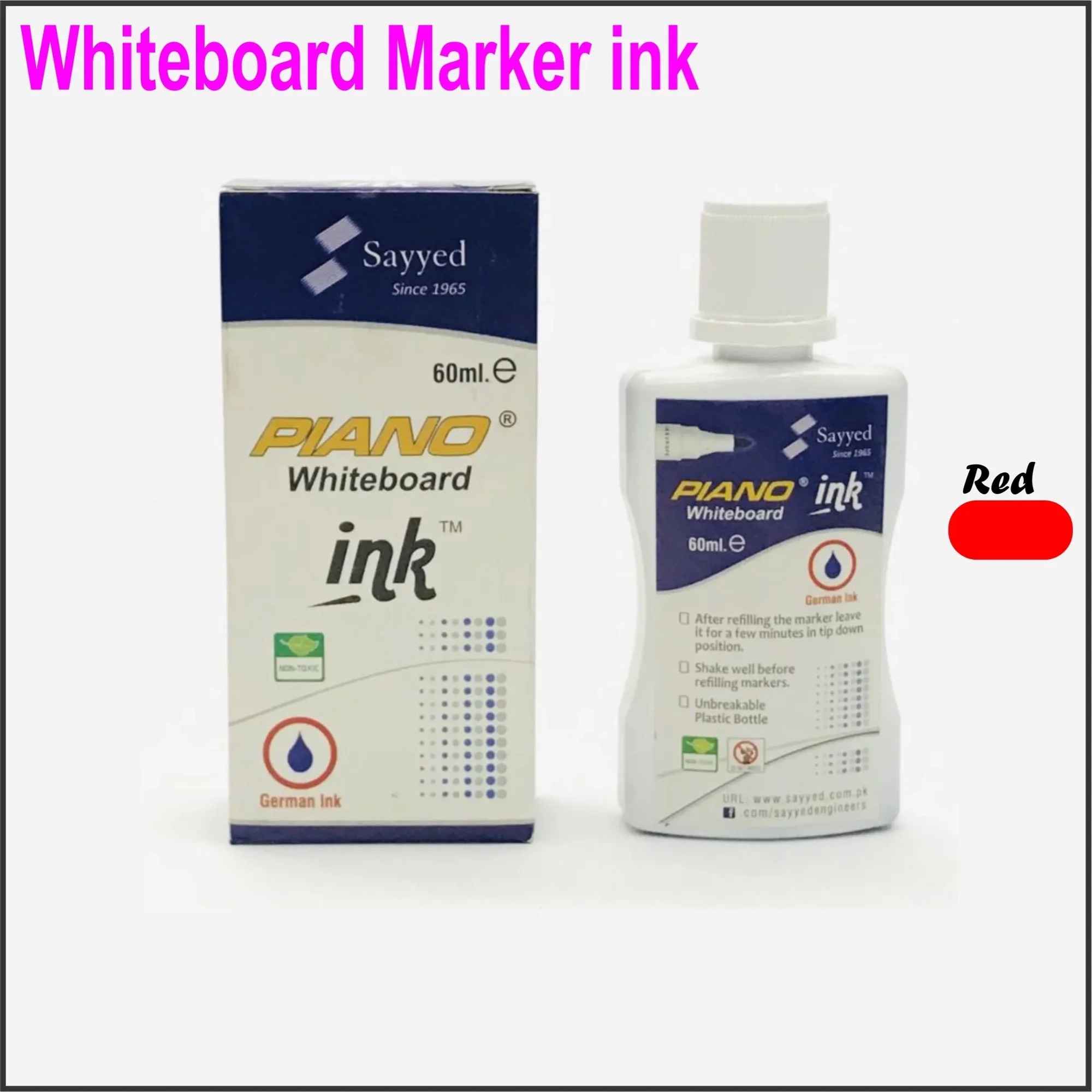 PIANO Whiteboard marker Refilling Ink 60ml - Pack of 1 Pcs | Daraz.pk