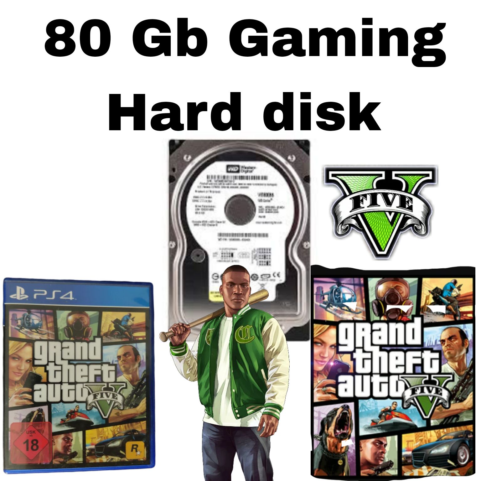 HardDisk with PC games |Gaming Hard disk with GTA 5(V ) | Daraz.pk