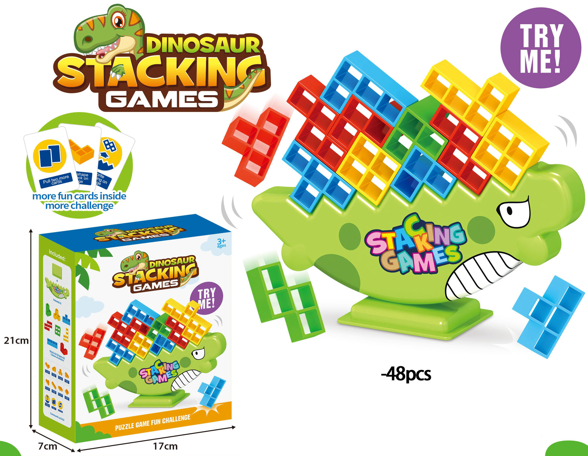 HOT Stacking Blocks Tetra Tower Balance Game Stacking Building Blocks ...