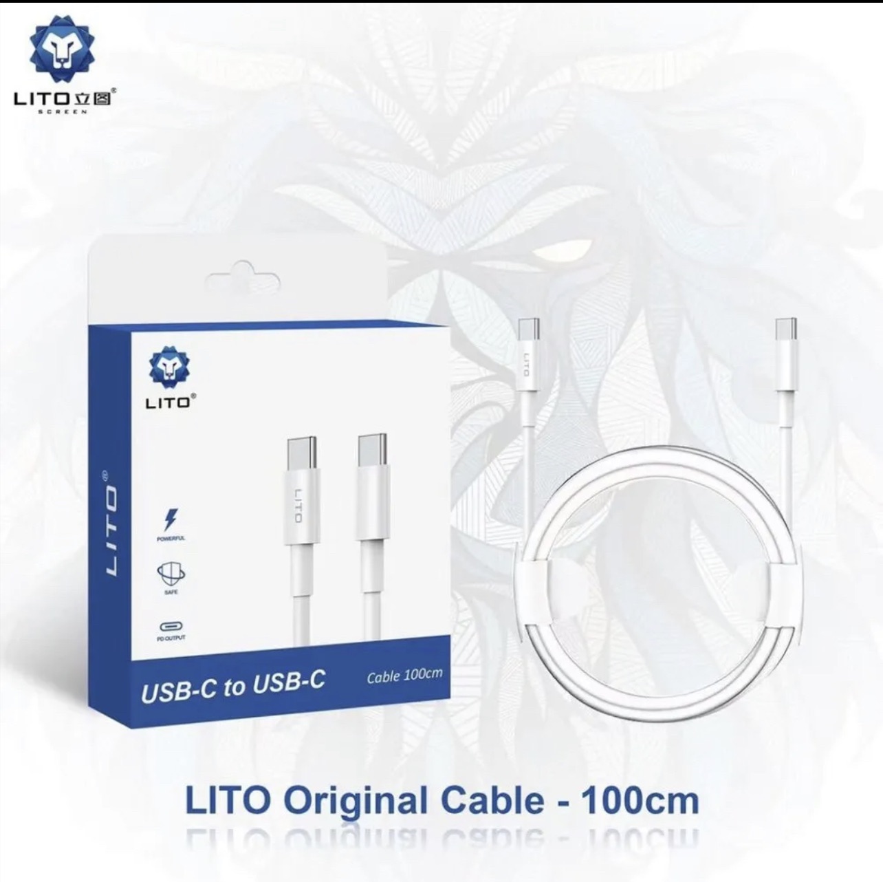 Lito Charging USB-C to USB-C 100cm Cable – White | Daraz.pk