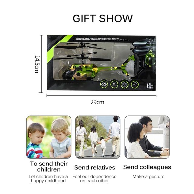 RC Helicopter Mini Drone Remote Control Plane Aircraft Kids Toy Gift ...