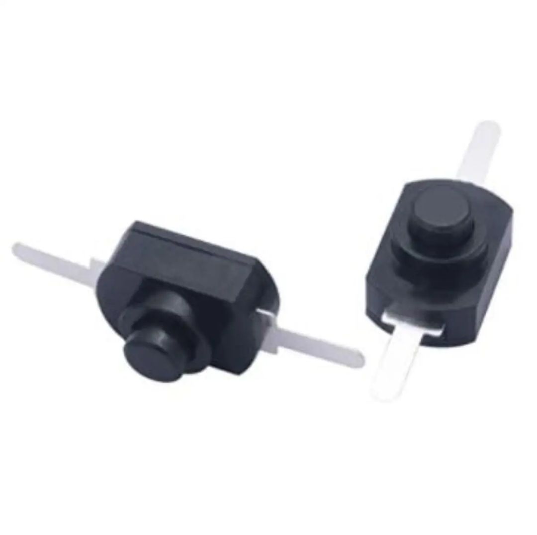 2 Pcs Black Latching Mini ON/Off Switch Self-Lock Micro Push Button ...