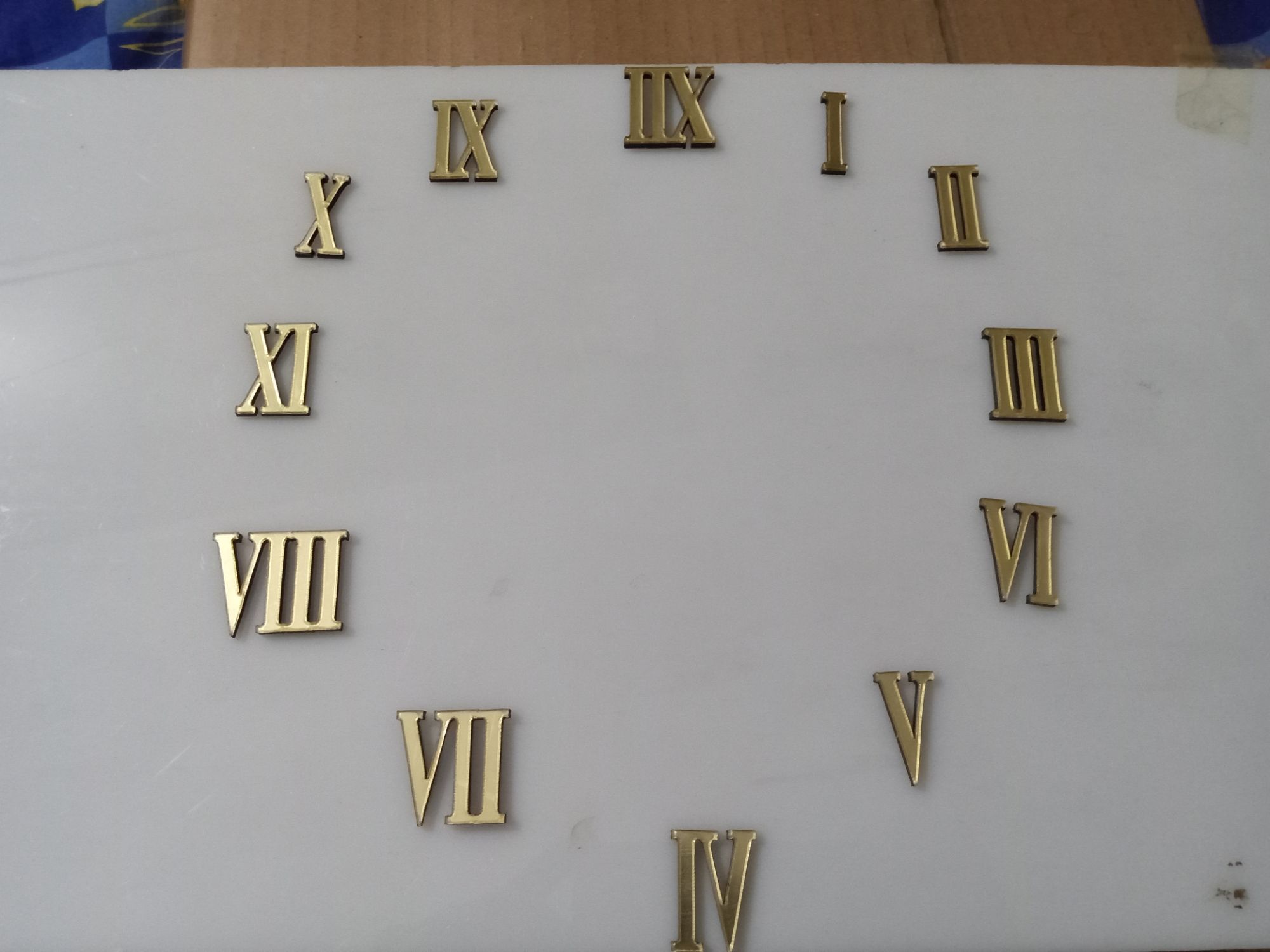 clock numbers 1 inch complete and roman with bars. | Daraz.pk