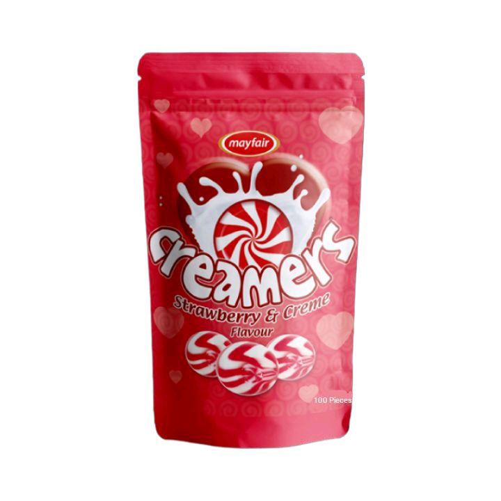 YYS Mayfair Creamers (100 Pcs Toffees) Candy Pouch Strawberry And Creme ...