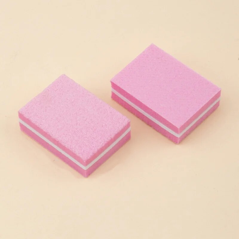 50pc Nail Rubbing Mini Sponge Polishing Small Tofu Colorful High ...