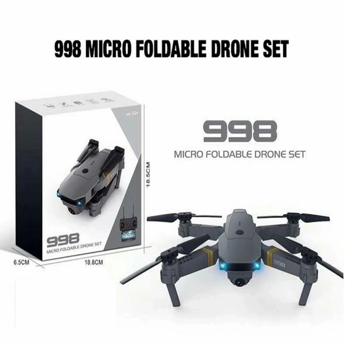 Dron 998 PRO-Dron WiFi HD dual camera | Daraz.pk