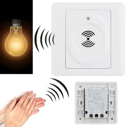 Wall Mount Voice Light Sensor Switch Sound & Light Controlled Delay ...