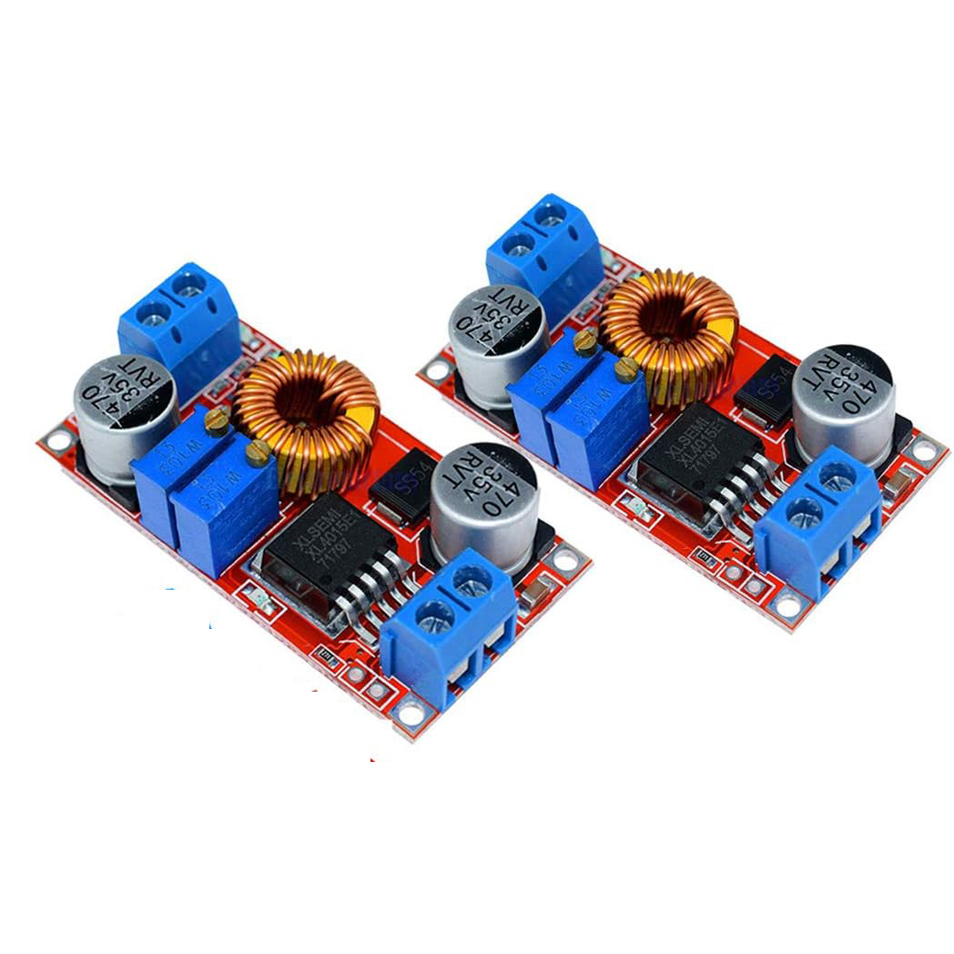2PCS XL4015 5A DC-DC Converter 4-38V to 1.25-36V Adjustable Step-Down Module with Heat Sink Step ...