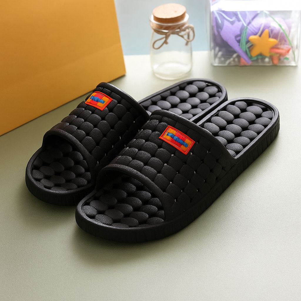 Casual Massage Slippers for Mens Bathroom Flip Flops Shower Slippers ...