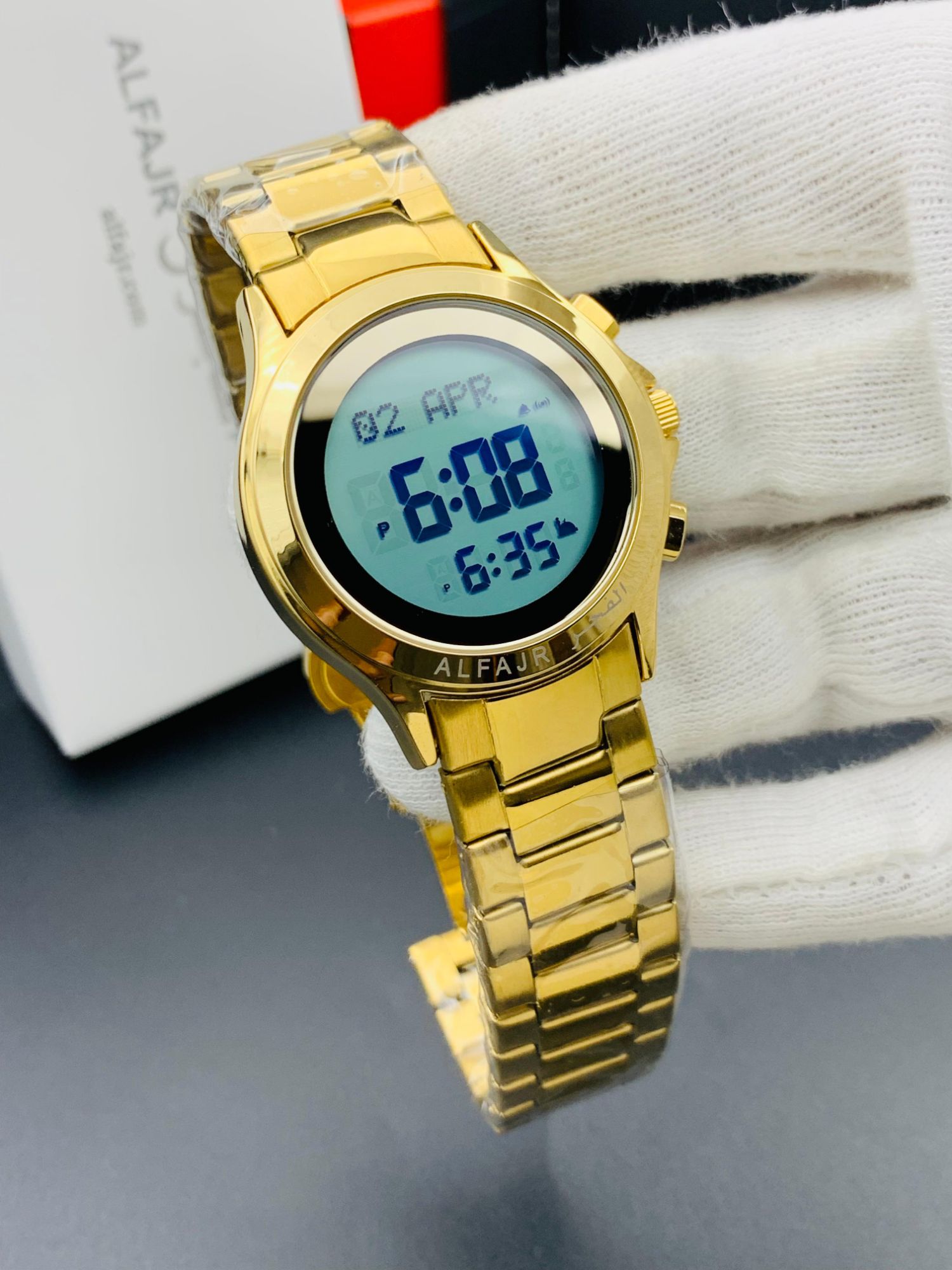 AL FAJAR DIGITAL MUSLIM WATCH STAINLESS STEEL CHAIN ALL ISLAMIC ...