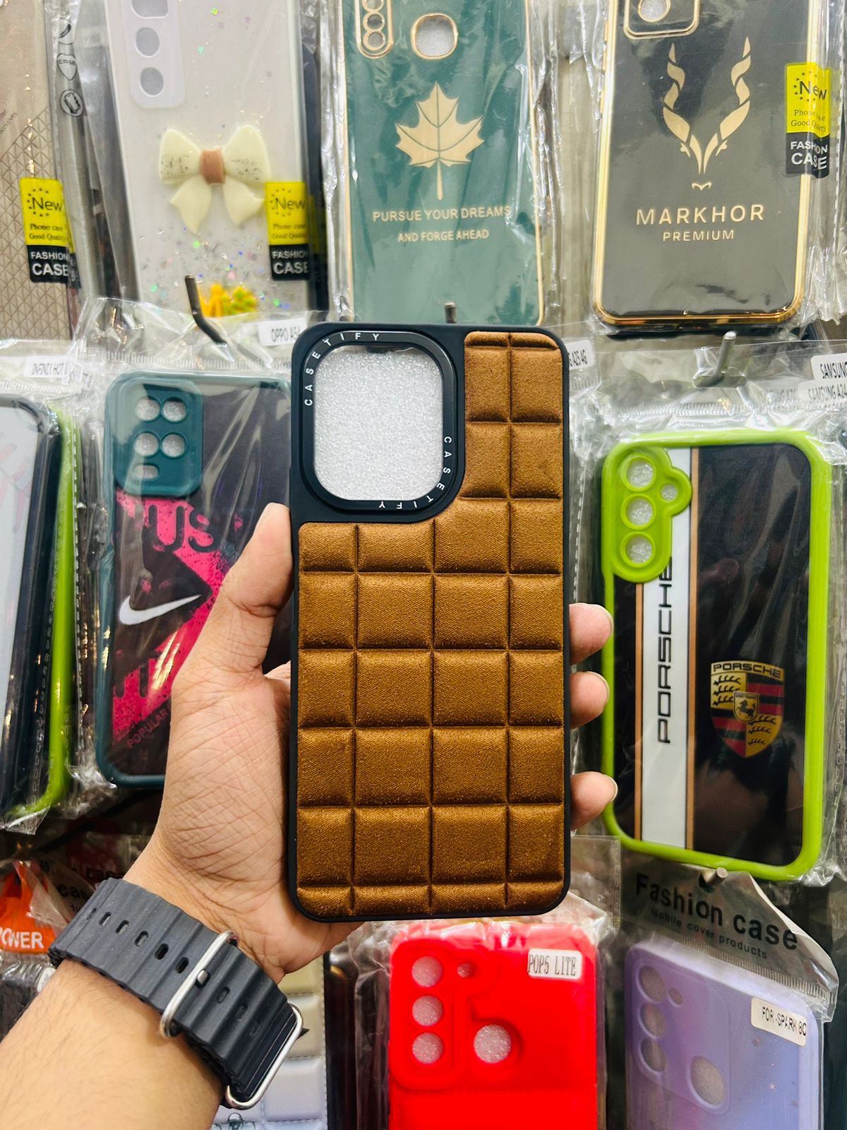 Redmi 13c Bricks Casetify Case With Soft Back Case in black ,brown ...