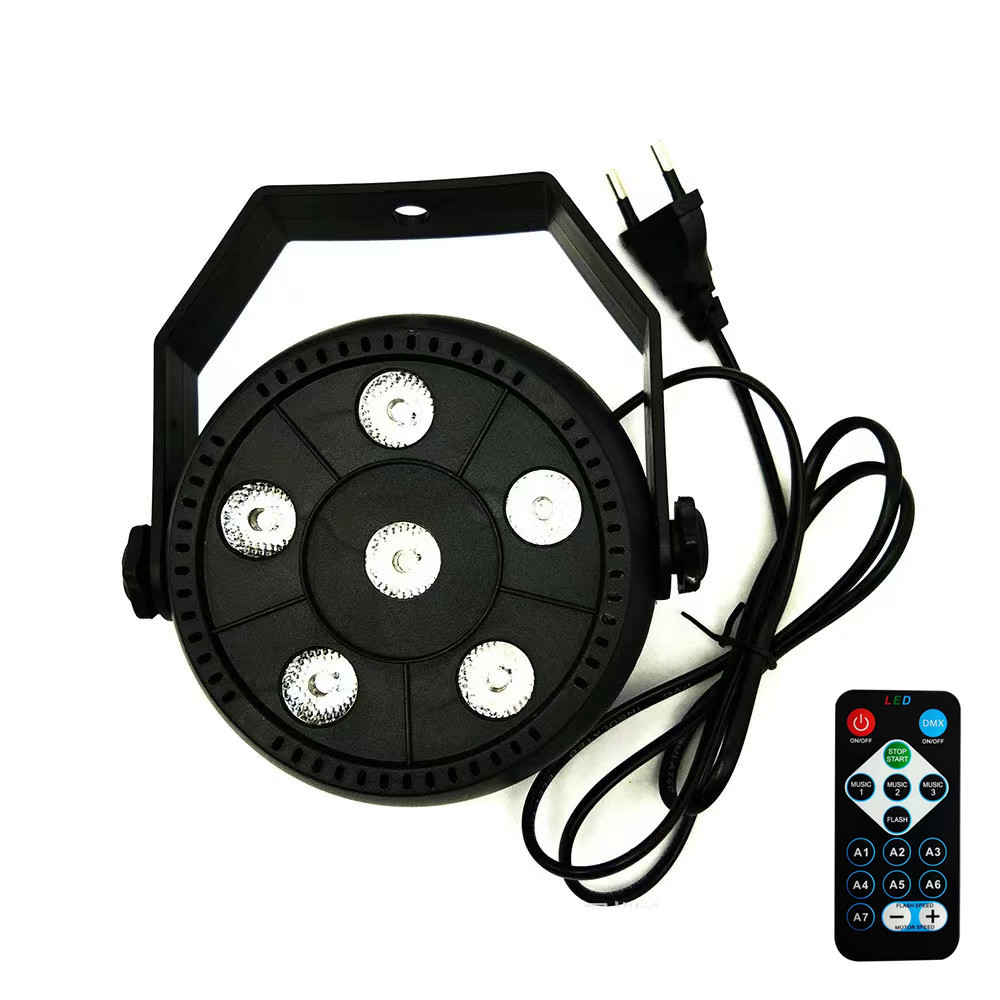 6X3W RGB Full Color Flat Par Light Disco Party Holiday Christmas ...