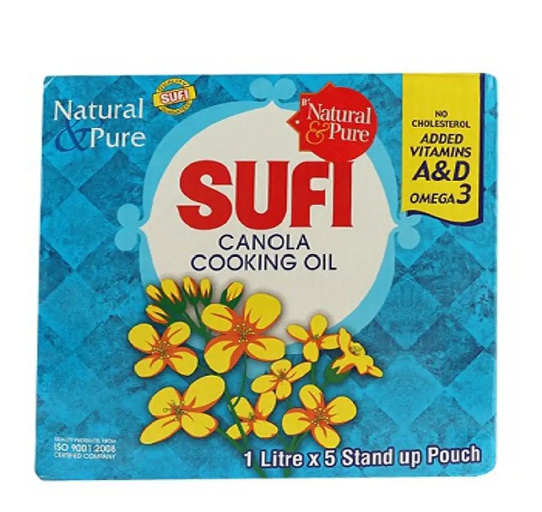 Sufi Cooking Oil (01 Kg * 05 Pouches) | Daraz.pk
