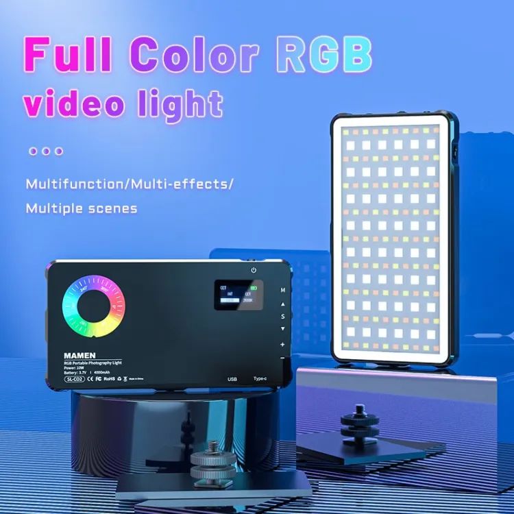 SL-C02 Power Bank RGB MAMEN Photography LED color fill light 2500-9000K ...